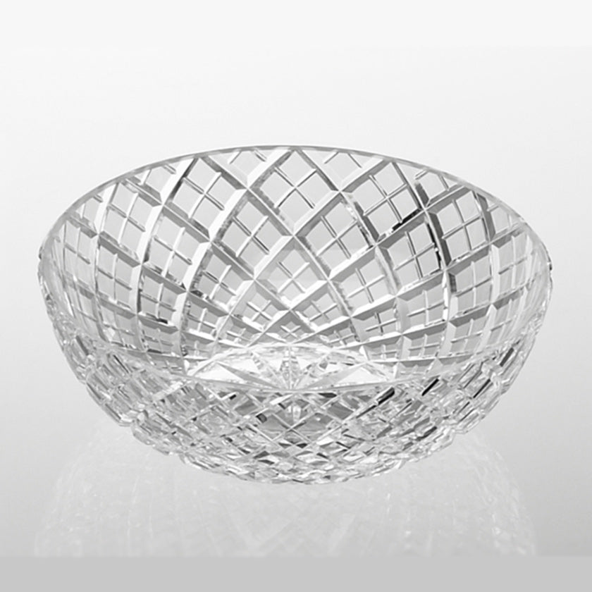 [BOWL] LAYERED BAMBOO FENCE (CLEAR) | EDO KIRIKO | KAGAMI CRYSTAL ...